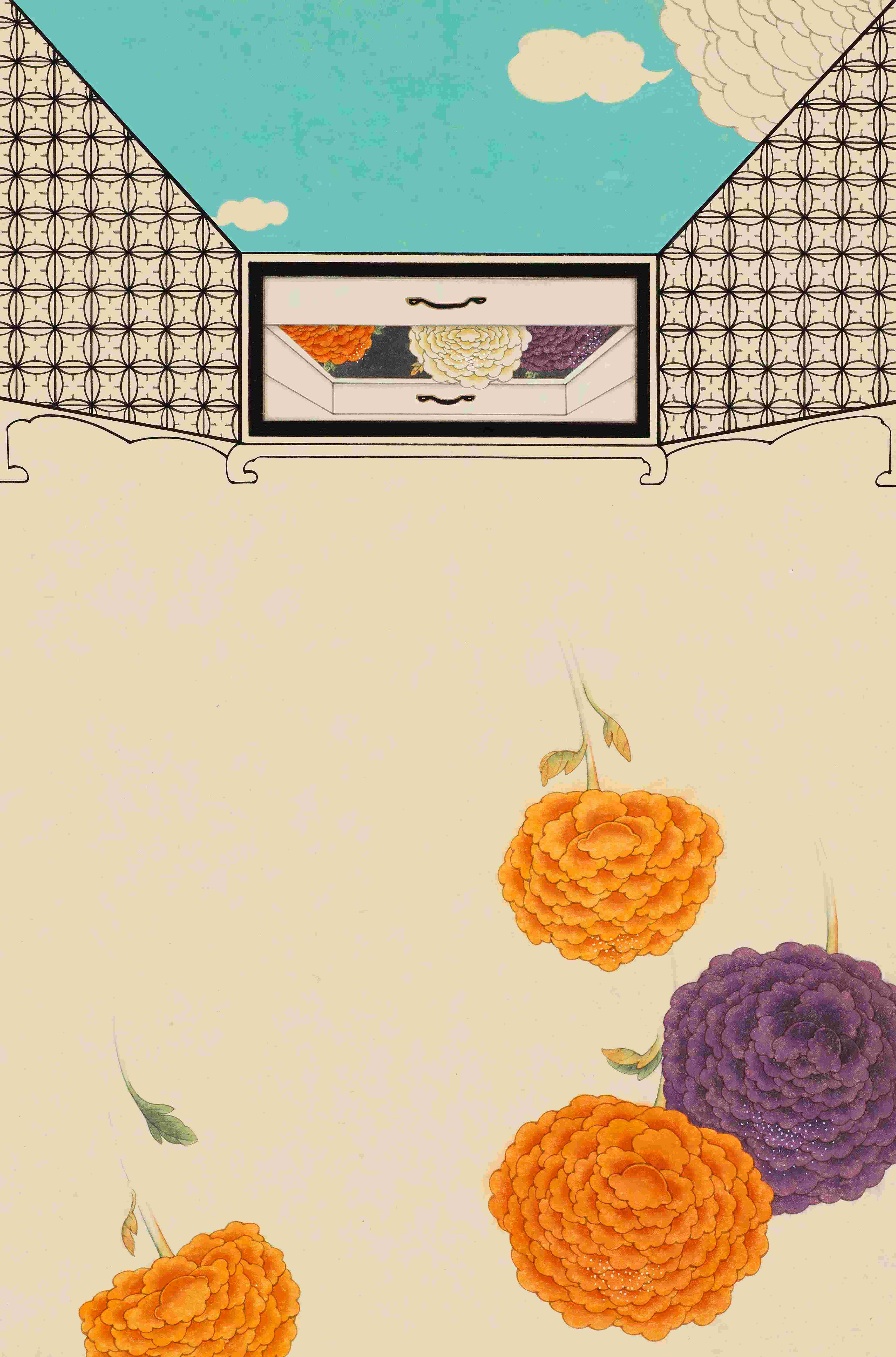 Dedans plus grand que dehors - Pivoines _04, 2022 - Luxembourg Art Week